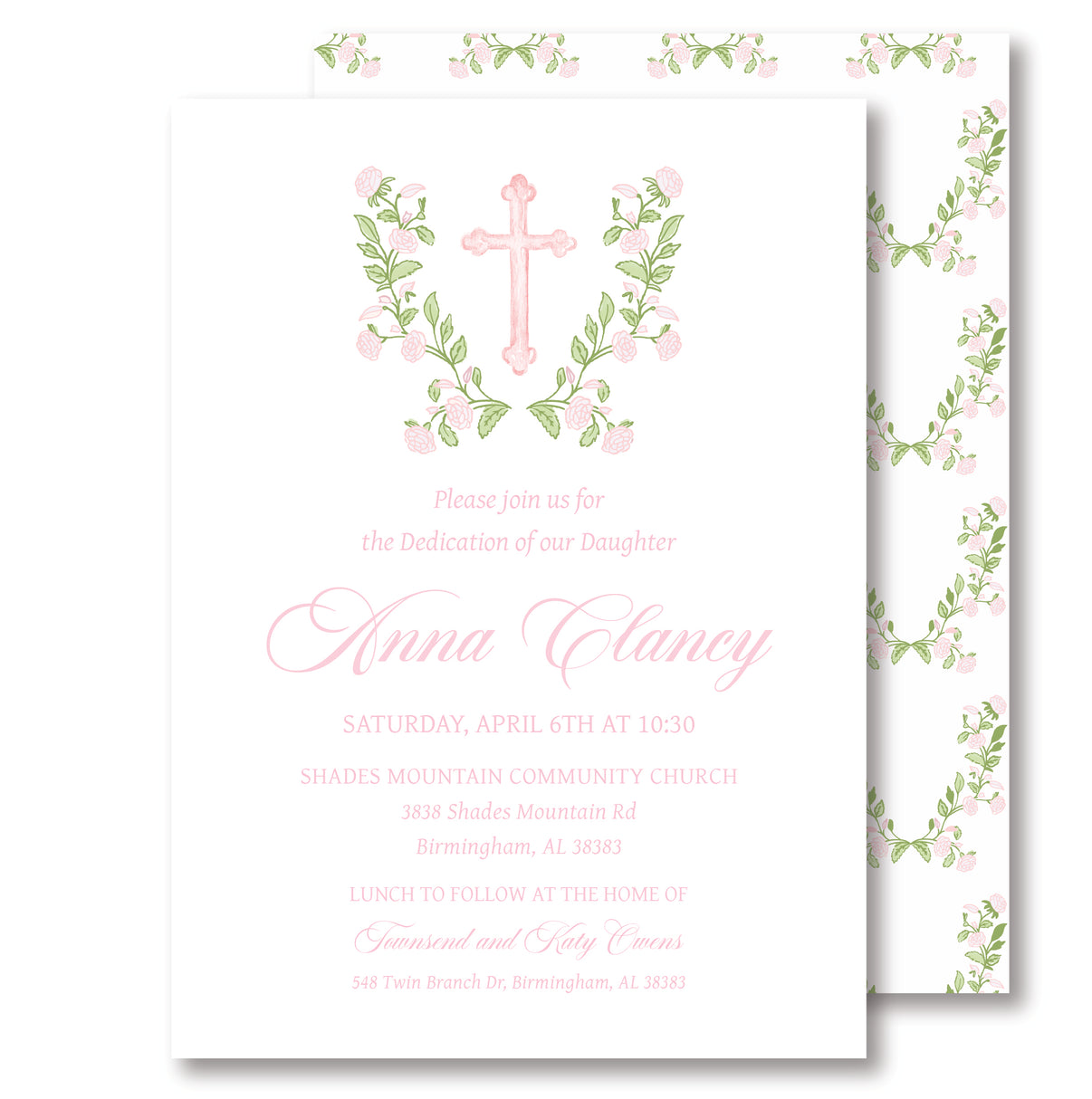 Pink Cross Baby Dedication – CreativelyKaty